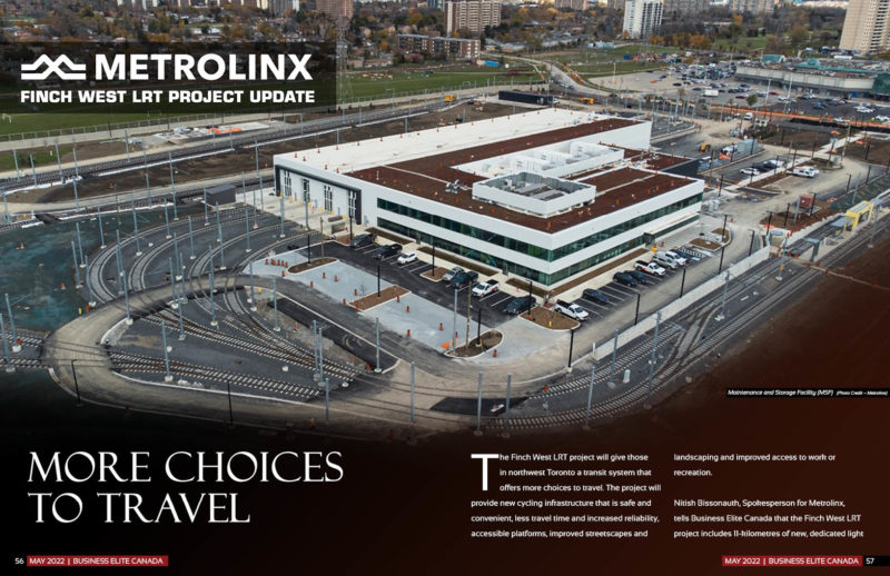 Metrolinx Finch West LRT Project Update - Business Elite Canada Magazine