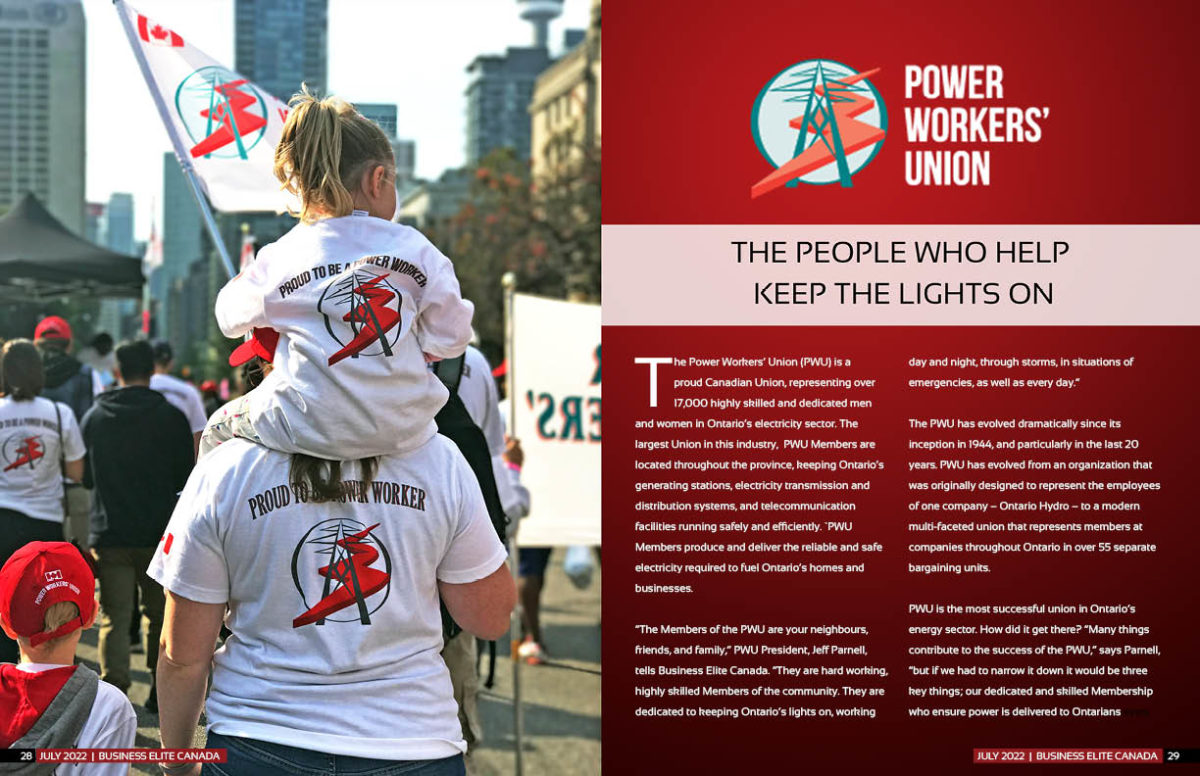 Power Workers’ Union - Business Elite Canada Magazine