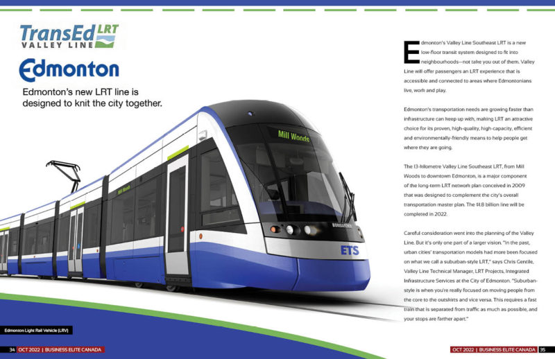 Edmonton’s Valley Line Southeast LRT - Business Elite Canada Magazine