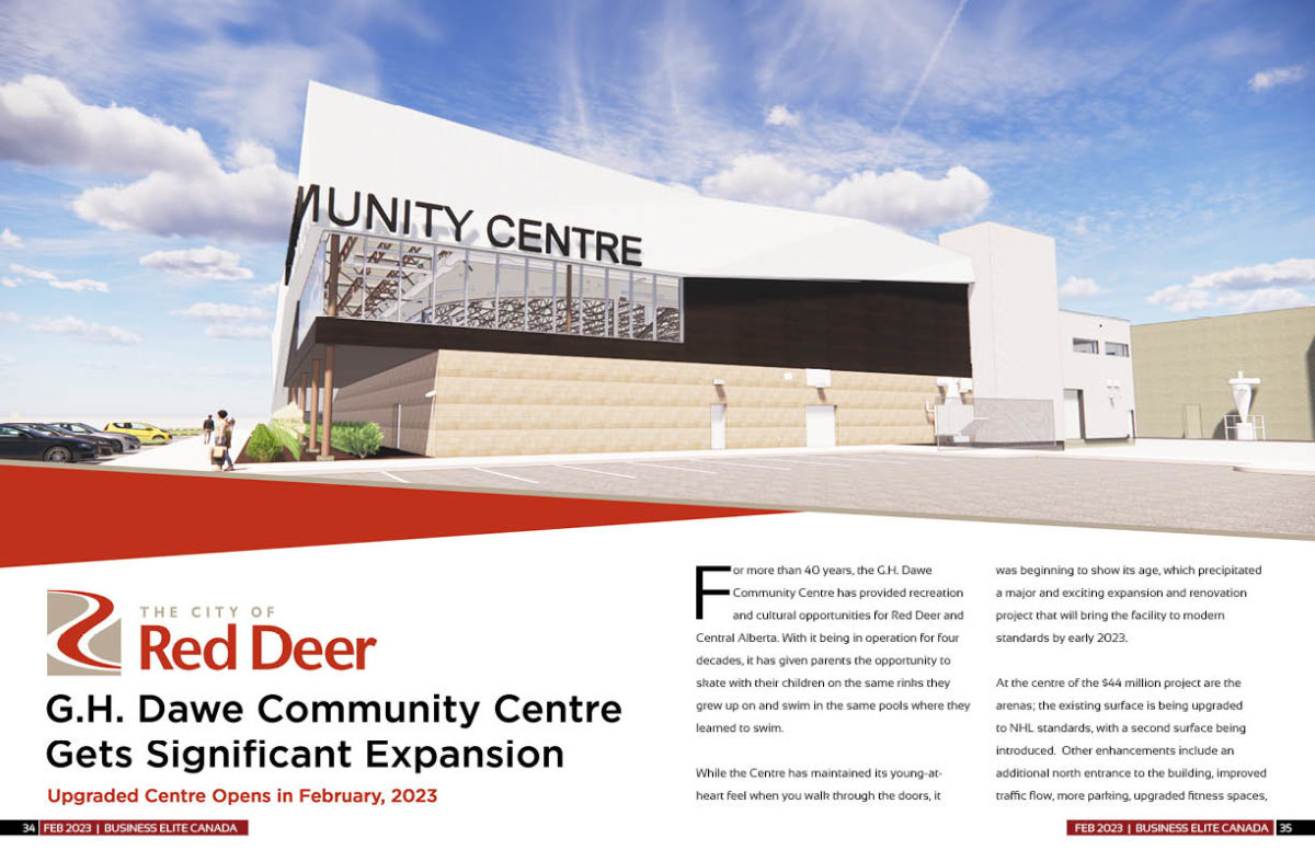 City of Red Deer’s G.H. Dawe Community Centre Upgrade - Business Elite Canada Magazine