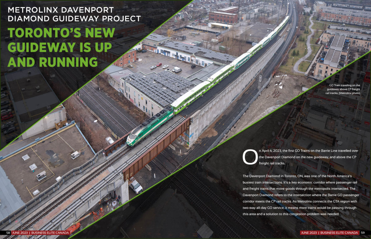 Metrolinx Davenport Diamond Guideway project - Business Elite Canada ...