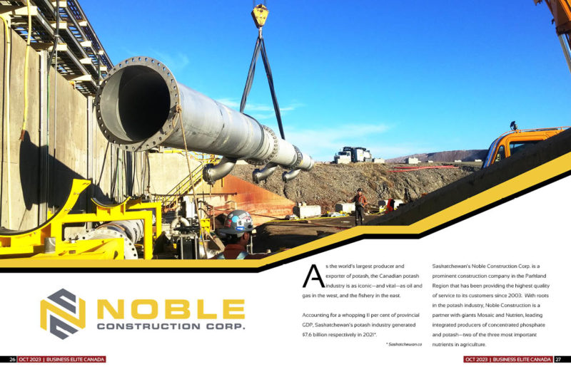 Noble Construction - Business Elite Canada Magazine