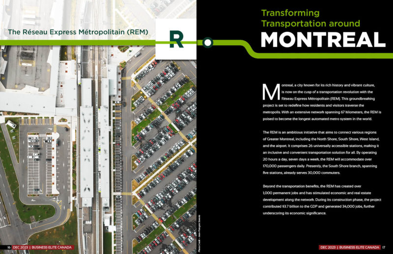 The Réseau Express Métropolitain (REM) - Business Elite Canada Magazine